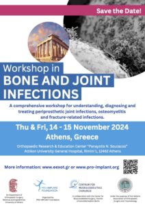 Workshop in BONE & JOINT INFECTIONS | 14 & 15 NOV 2024 | Athens, GR ...
